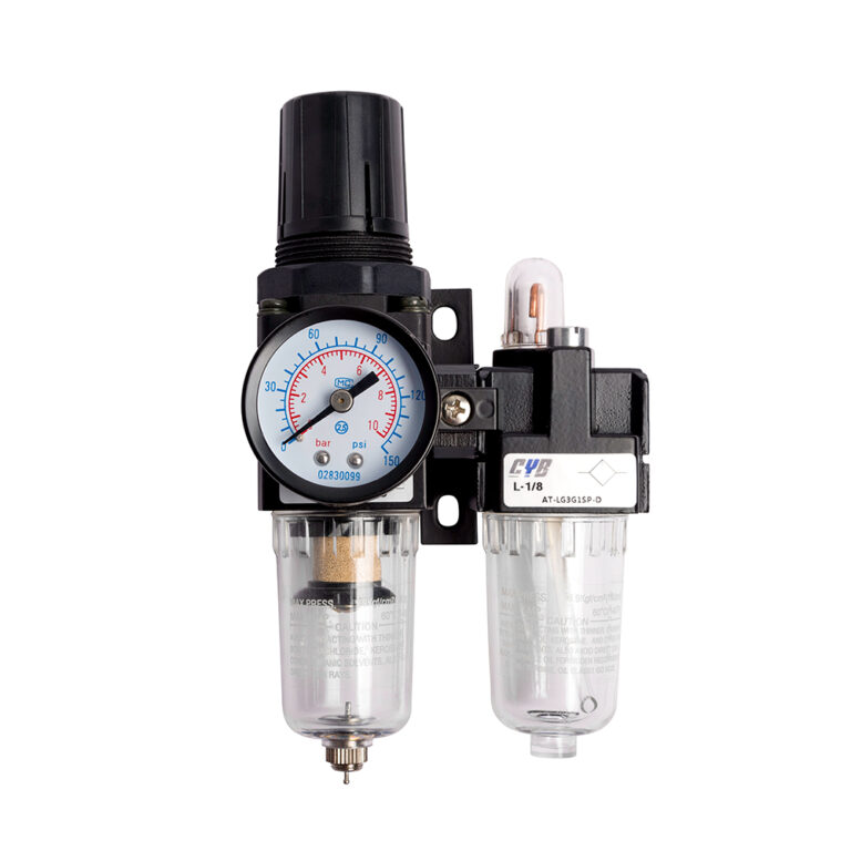 FR+L Filtro/Regulador-Lubricador Mini 1/8″ con Manómetro y Soporte ...